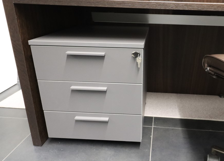 Sinetica 3 Drawer Mobile Pedestal - Bushell Interiors